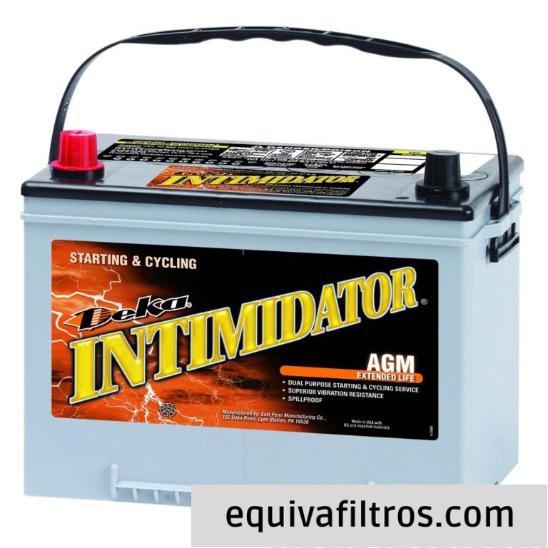 Batería DEKA 9A34 - Equivalencias de Filtros para vehículos livianos y ...